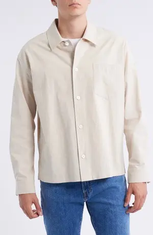 FRAME Cotton Seersucker Shirt Jacket