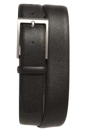 Nordstrom Textured Leather Belt - Black