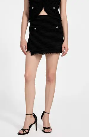Guess Manila Bouclé Skort - Jet Black