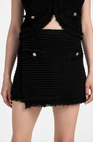 Guess Manila Bouclé Skort - Jet Black
