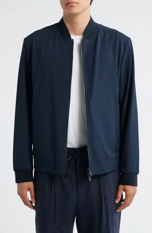 Men's Dark Blue Bomber Jackets
