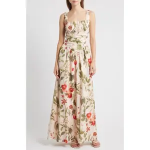 Lulus Cameron Floral Maxi Cocktail Dress
