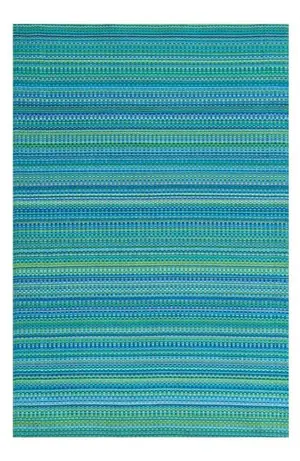 MAD MATS Mixed Tropical Rug - Teal Blue