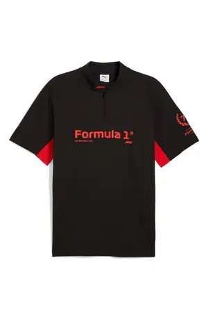 PUMA Regular Fit Formula 1® 75 Years Graphic Polo - Puma Black