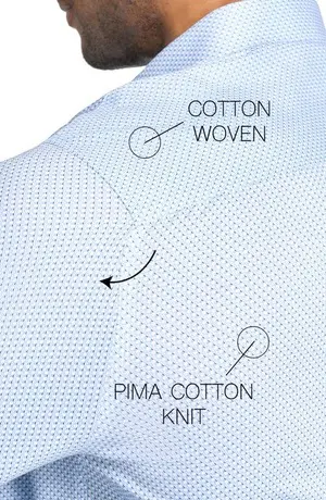 W.R.K Slim Fit Crisscross Reworked Dress Shirt - Light Blue