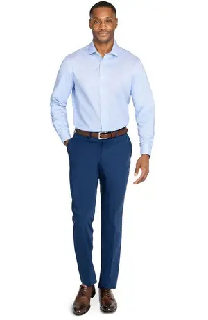 W.R.K Slim Fit Crisscross Reworked Dress Shirt - Light Blue