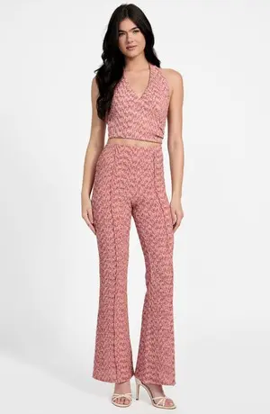 Guess Naleny Seamed Open Stitch Pants - Revival Rose Multi