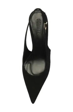 Schutz Alicia Pointed Toe Slingback Pumps - Black