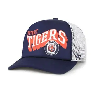 '47 Detroit Tigers Meander Foam Trucker Snapback Hat - Navy