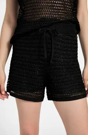 Guess Bella Open Stitch Sweater Shorts