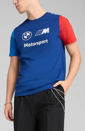 PUMA Bmw M Motorsport Essential Logo Graphic T-shirt - Pro Blue
