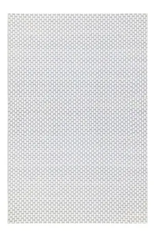 MAD MATS Basket Weave White Stone Rug - White And Grey