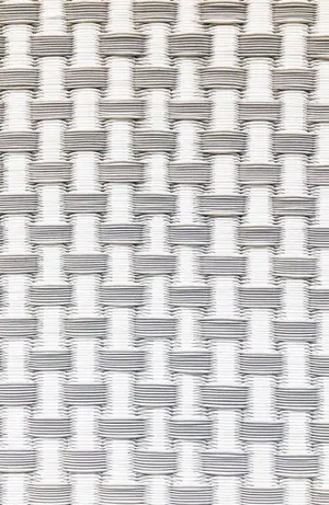 MAD MATS Basket Weave White Stone Rug