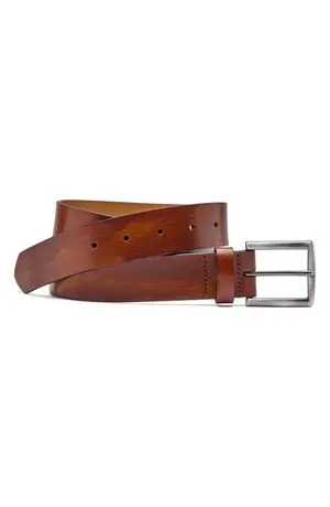 Johnston & Murphy Hand-stained Leather Belt - Brown