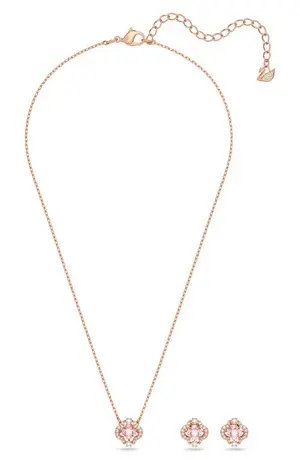 SWAROVSKI Una Clover Necklace And Stud Earrings Set