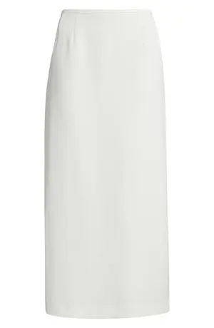 KASPER Stretch Midi Skirt - Vanilla Ice