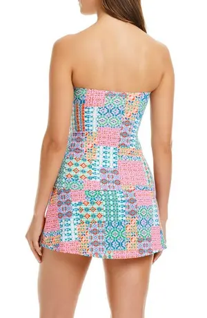 BLEU BY ROD BEATTIE Draped Ring Tankini Top - Multi Pink