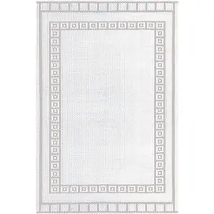 MAD MATS Border White Sand Rug - White And Tan