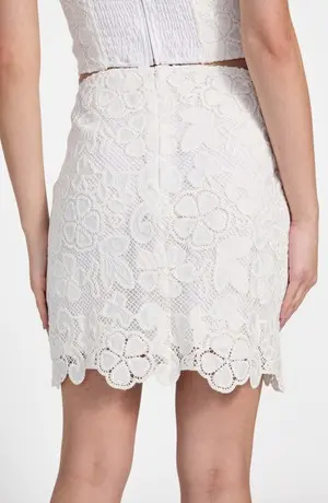 Guess Delilah Open Stitch Mini Skirt
