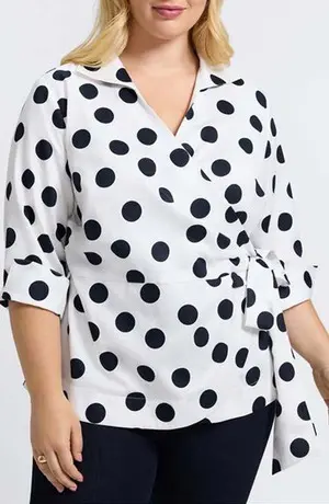 Foxcroft Polka Dots Blouses