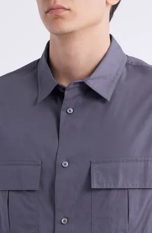 FRAME Patch Pocket Cotton Button-up Shirt