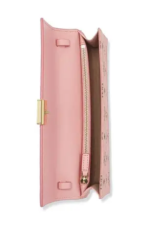 Mcm Aren Crossbody Wallet In Visetos - Brown