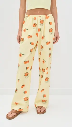 BAILEY ROSE Peach Print Long Pants