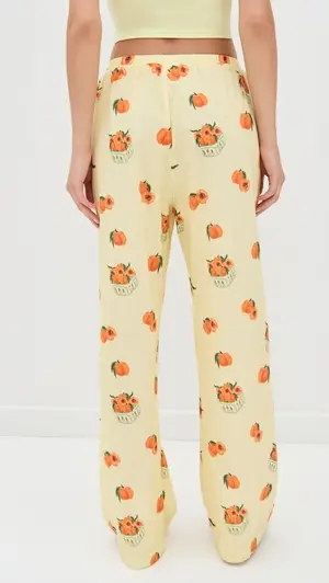 BAILEY ROSE Peach Print Long Pants