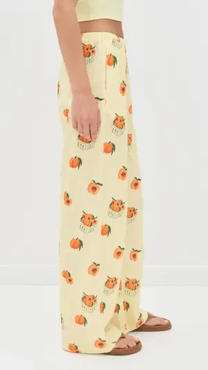 BAILEY ROSE Peach Print Long Pants
