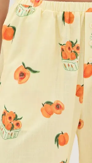BAILEY ROSE Peach Print Long Pants