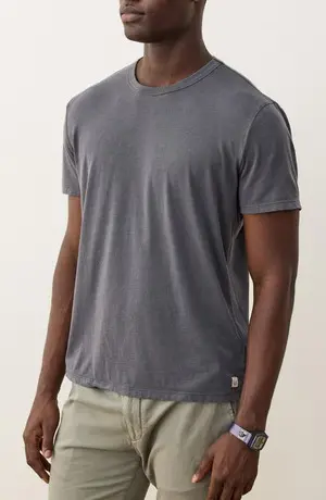 Marine Layer Signature Crewneck T-shirt - Asphalt