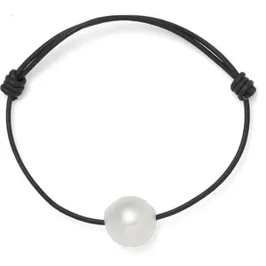 Lady Grey Freshwater Pearl Knot Bracelet Black