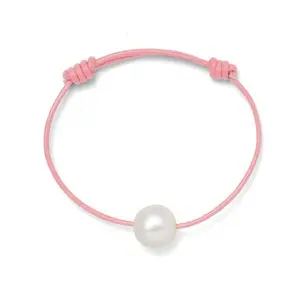 Lady Grey Freshwater Pearl Knot Bracelet - Pink