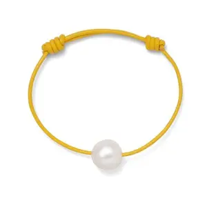Lady Grey Freshwater Pearl Knot Bracelet Yellow