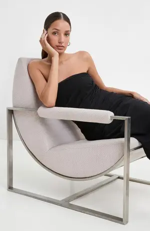 MARCELLA Lilah Ruched Strapless Midi Dress