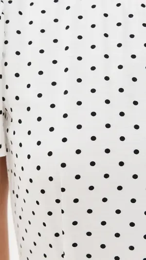 LE BOP Floral Print Mini Dress - White Dot