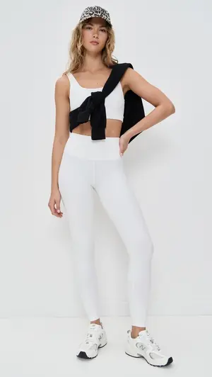 Splits59 Airweight Rib High Waist 7/8 Leggings - White