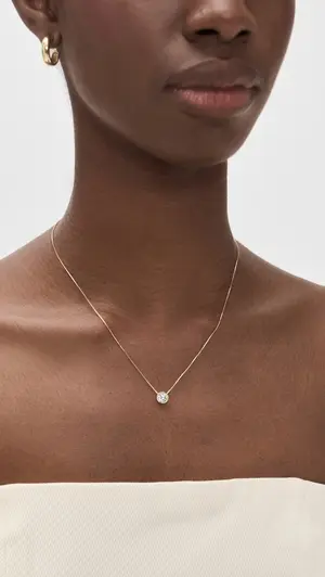 Shashi Solitaire Moissanite Vermeil Necklace