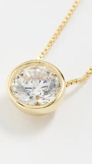Shashi Solitaire Moissanite Vermeil Necklace