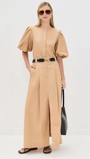 LE BOP Liza Puff Sleeve Shirt - Tan