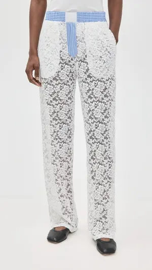 Lioness Cobain Lace Pants - Porcelain