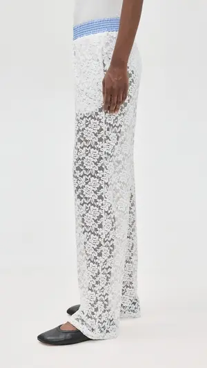 Lioness Cobain Lace Pants - Porcelain