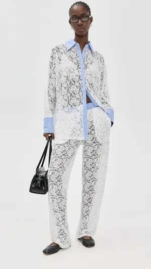 Lioness Cobain Lace Pants - Porcelain