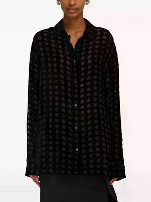 FERRAGAMO Devoré-effect Velvet Shirt