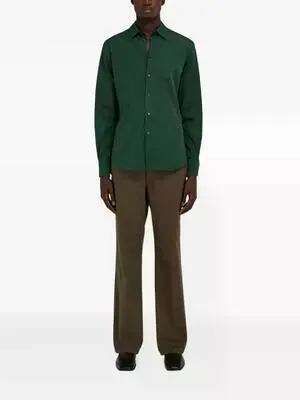 FERRAGAMO Micro-patterned Shirt - Green