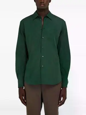 FERRAGAMO Micro-patterned Shirt - Green