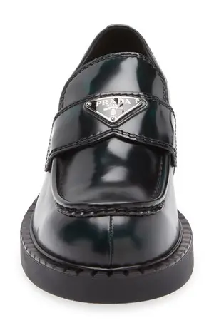Prada Leather Loafer - Bosco