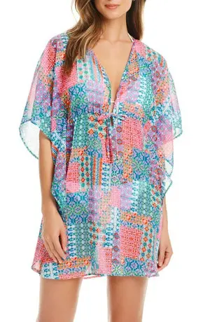 BLEU BY ROD BEATTIE Ibiza Bohemia Chiffon Cover-up Caftan - Multi