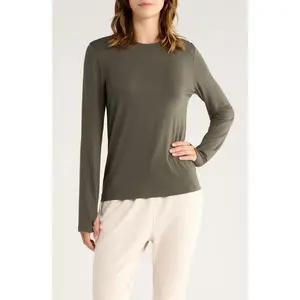 FREE FLY Shade Long Sleeve Top - Dark Forest