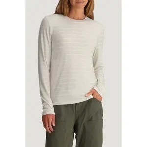 FREE FLY Shade Long Sleeve Top - Dash Stripe Birch